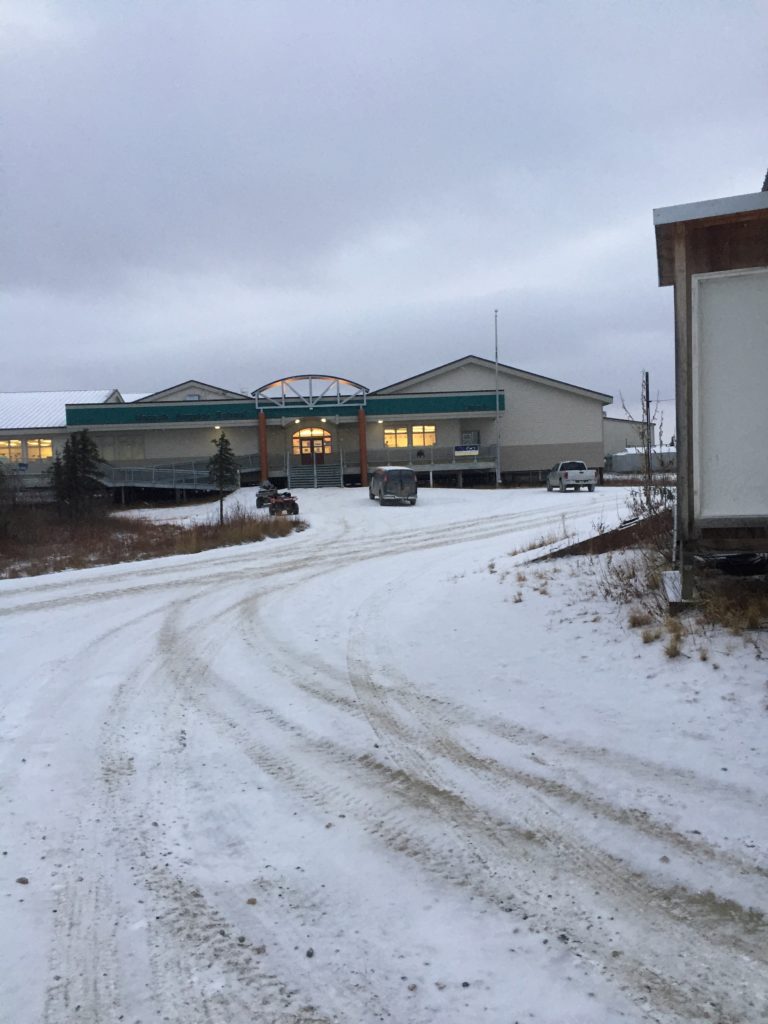 Above the Arctic Circle in Noorvik, eye exams in the library