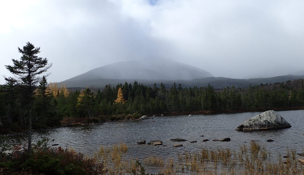 End of the Appalachian Trail, Mount Katahdin in Baxter State Park, Maine